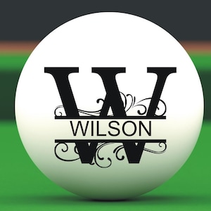 Skeleton Design Billiard Cue Ball, Personalized Cue Ball, Skull Cue ...