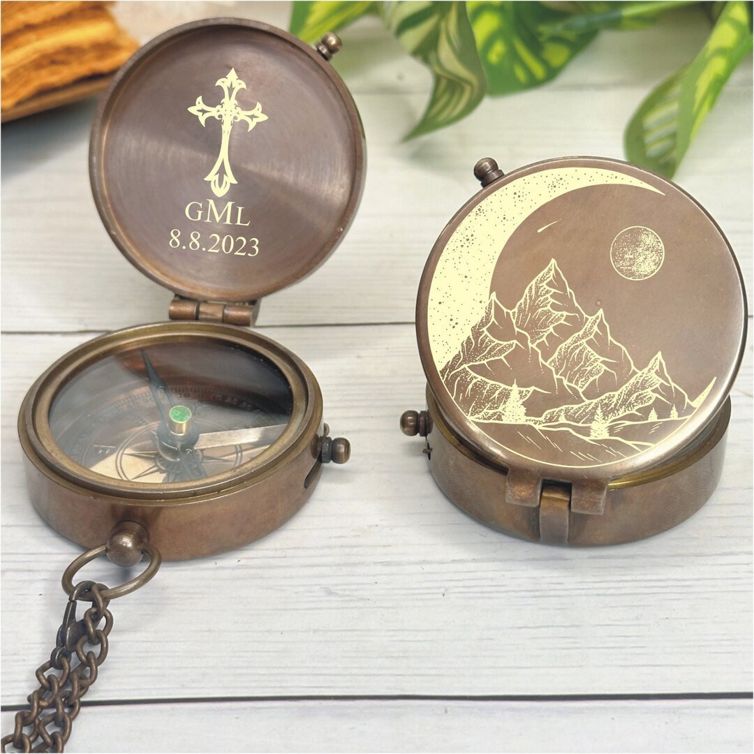 Compass, Engraved Compass, Baptism Gift, Baptism Compass, First ...