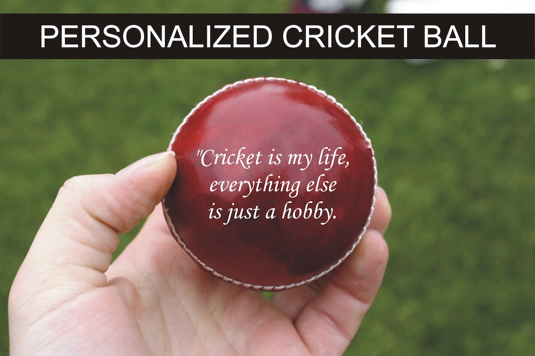 Customized Cricket Leather Ball, Engraved Cricket Ball, Personalized ...