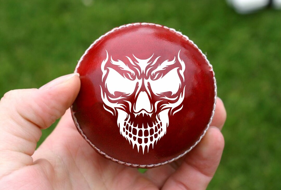 Customized Cricket Ball, Skull Engraved Cricket Ball, Personalized ...