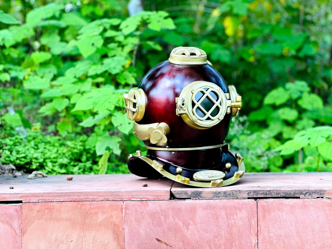 Nautical Diving Helmet U.S Navy Purple Coating Finish Deep Sea Divers ...