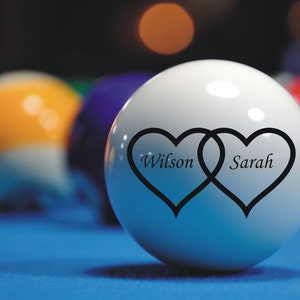 Hydra Design Billiard Cue Ball, Personalized Billiard and Snooker Cue Ball, Birthday Gift ...