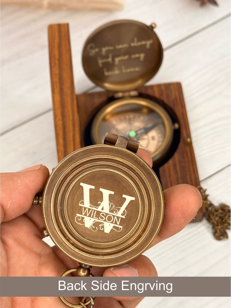 Personalized Working Brass Compass, Adventure Gift, Anniversary Gift ...