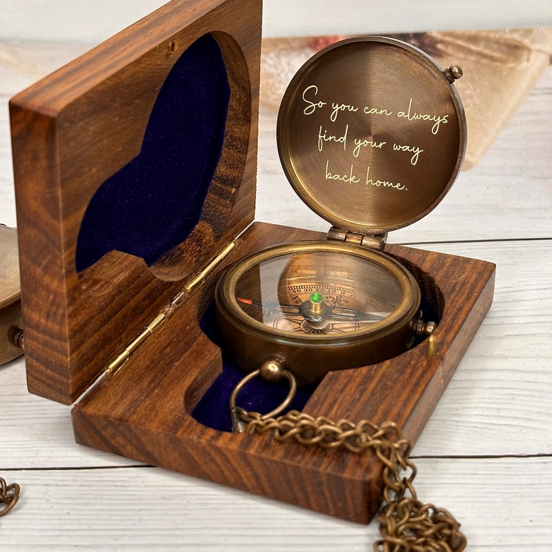 Engraved Compass - Etsy