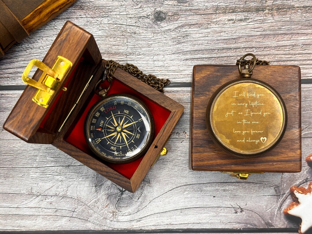 Personalized Working Locket Compass, Necklace Compass, Personalized ...