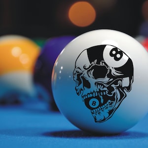 Hydra Design Billiard Cue Ball, Personalized Billiard and Snooker Cue ...