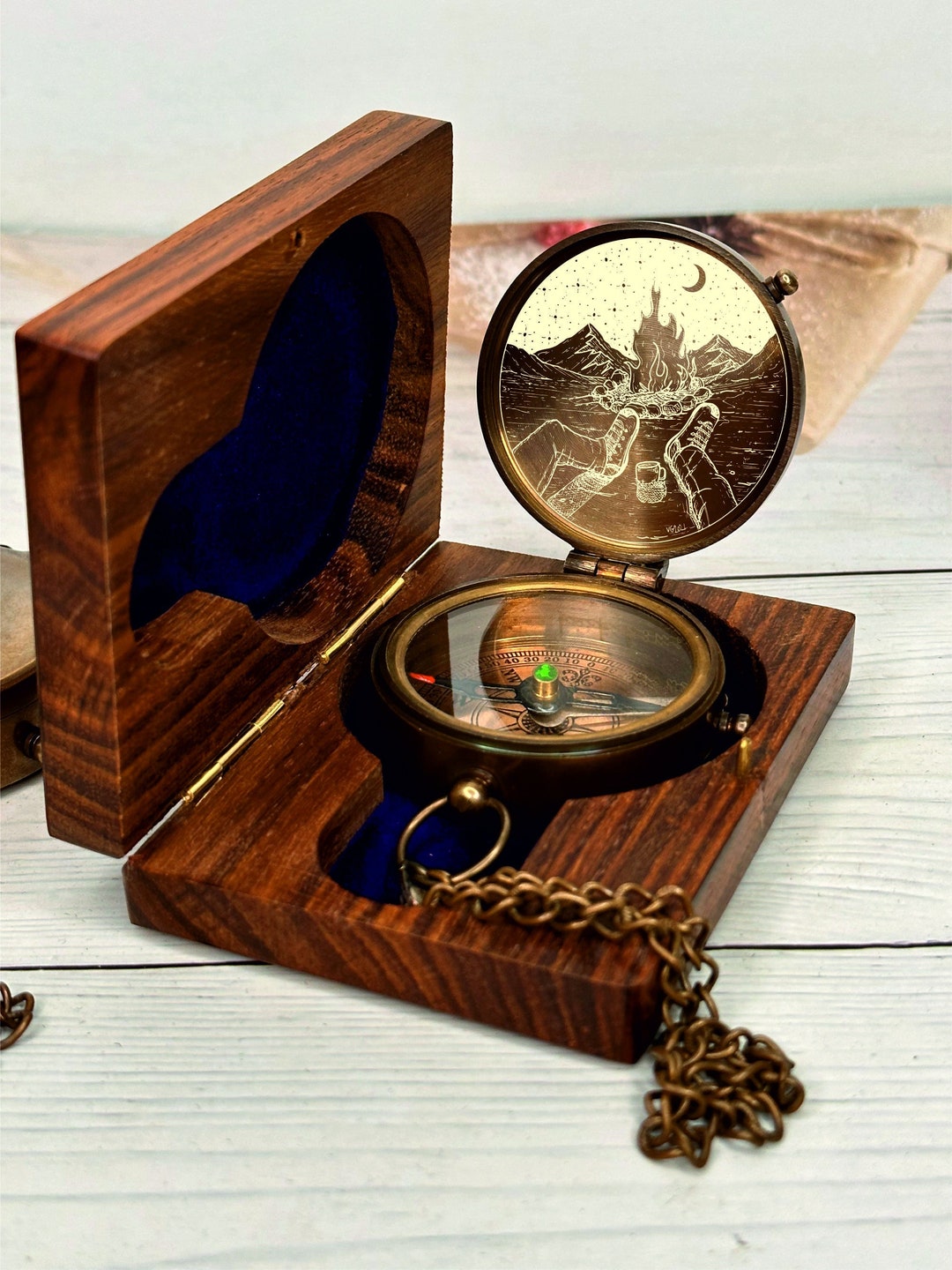 Personalized Working Brass Compass, Adventure Gift, Anniversary Gift ...