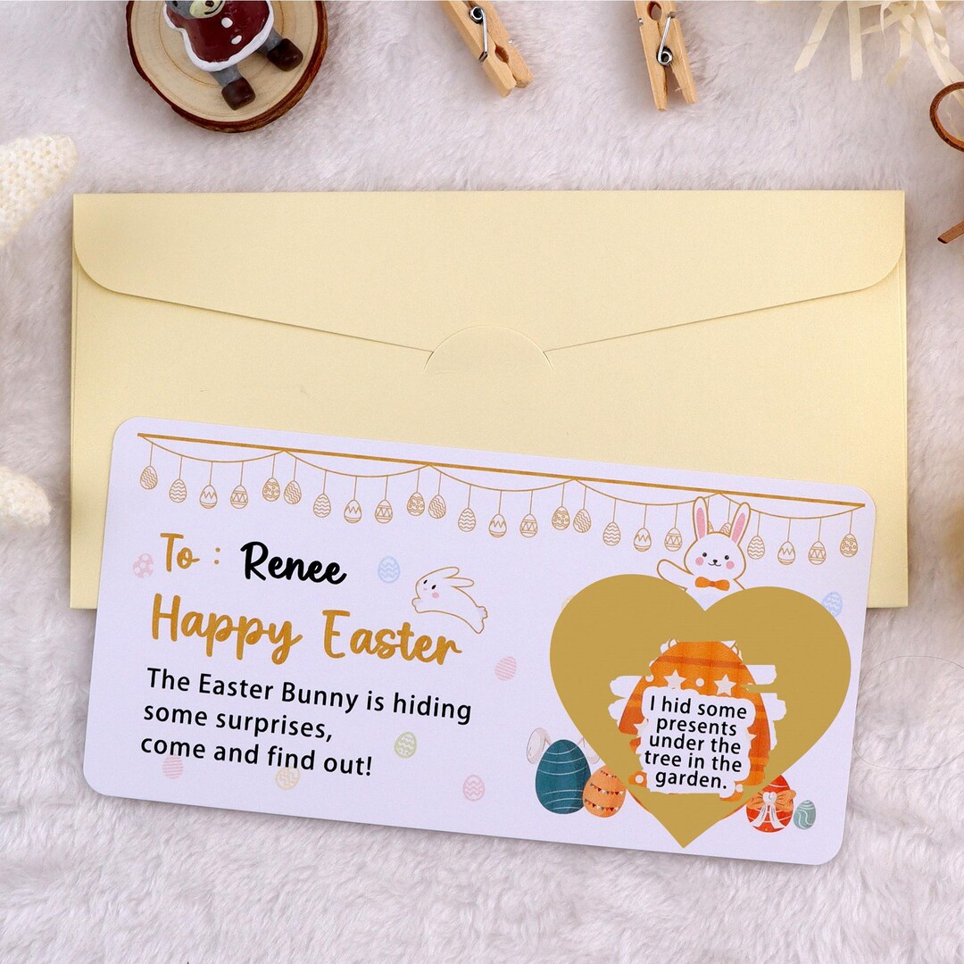 Surprise Easter Scratch off Cards, Personalized Scratch Card, Surprise ...