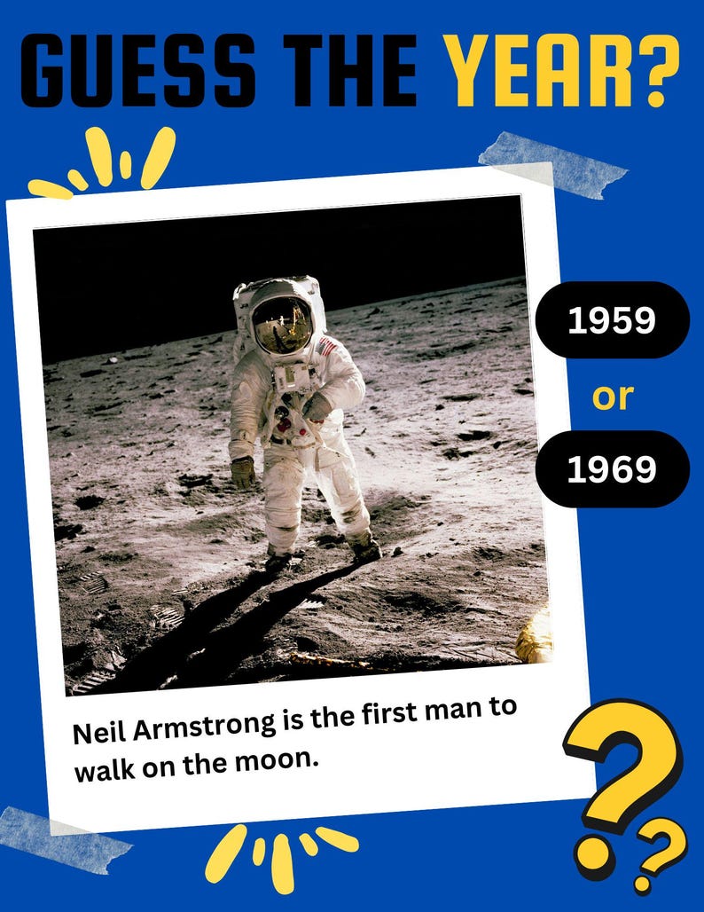 Guess the Year Game, Dementia Activity, Retirement Home, Seniors, Brain ...