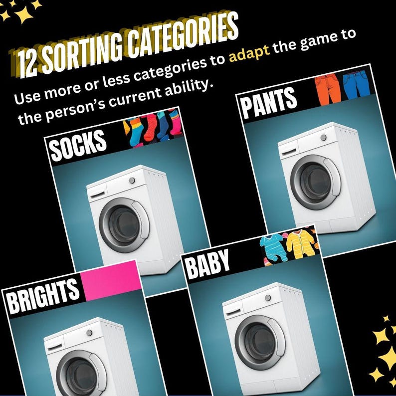 Dementia Laundry Sorting Game: Memory Care Activity (digital Download ...