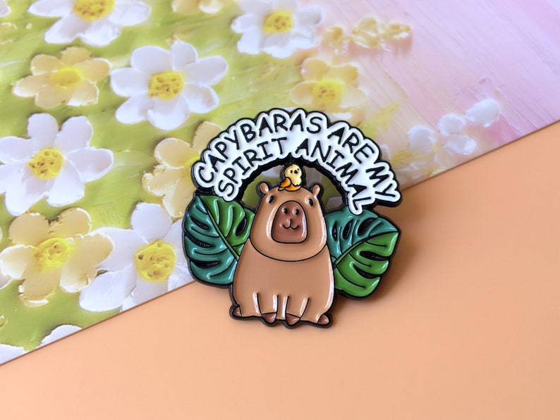 Funny Capybara Enamel Pin Cute Animal Badge Pin Lapel Pin Collar Pin ...