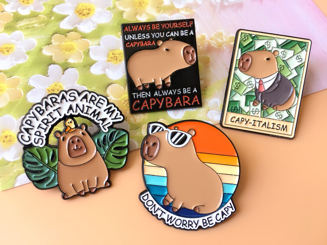Funny Capybara Enamel Pin Cute Animal Badge Pin Lapel Pin Collar Pin ...