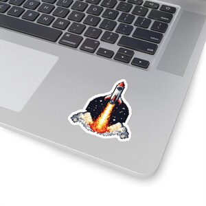 Pixel Art Rocket Stickers, Retro Space Theme Stickers - Etsy