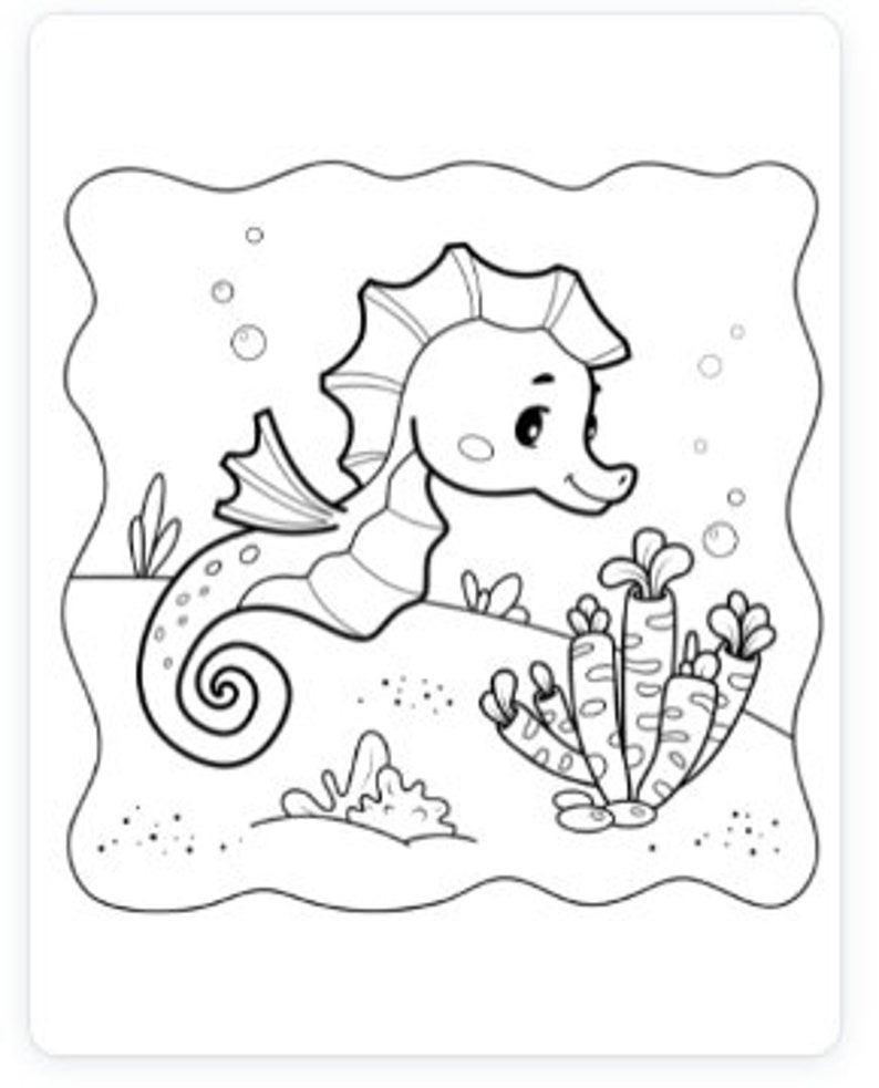 15 Sea Life Printable Coloring Pages for Kids, Toddlers, Preschoolers ...