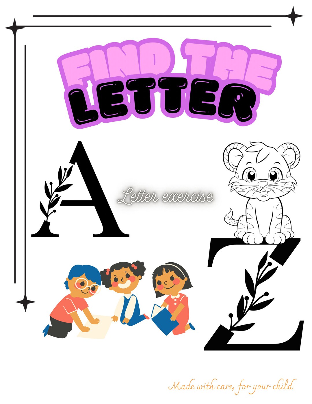 Alphabet Letter Finds A-Z PDF Printable Kids Educational Activity ...