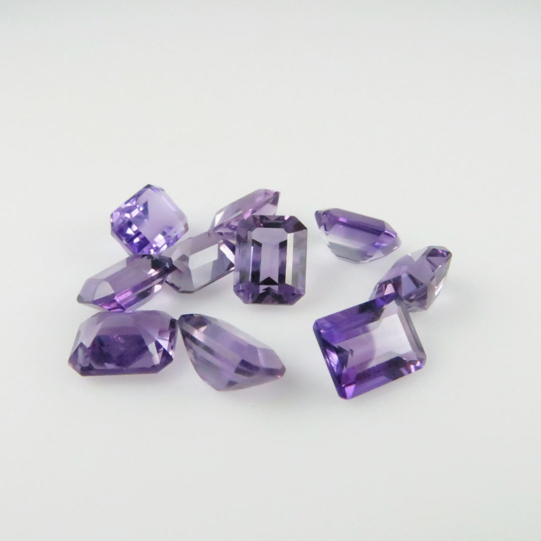 Amethyst Gemstone Princess-cut Gem LOT, 21.60 Cts 10 Pieces 7x9 A129 - Etsy