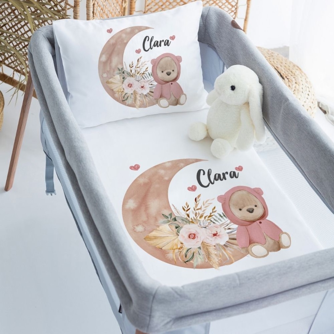 Personalized Teddy Bear Organic Cotton Baby Bedding Set - Etsy