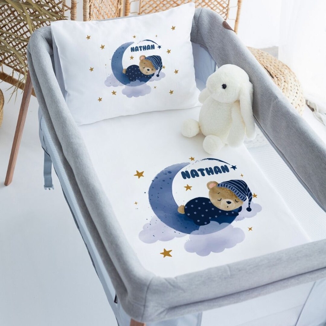 Custom Baby Bedding Set, Custom Name Gift, Organic Cotton Baby ...