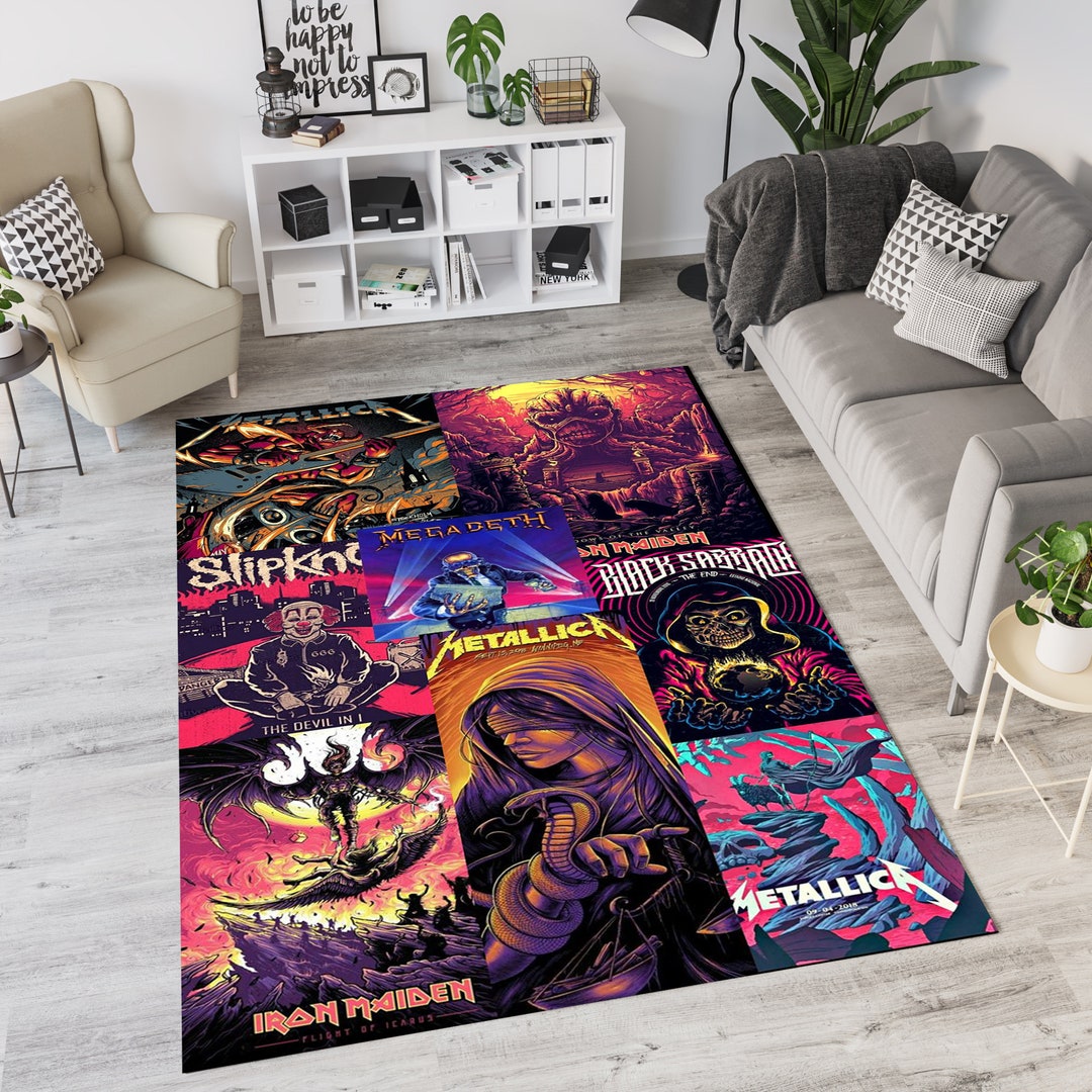 Rock Band Rug, Heavy Metal Rug, Metallica Rug, Iron Maiden Rug ...