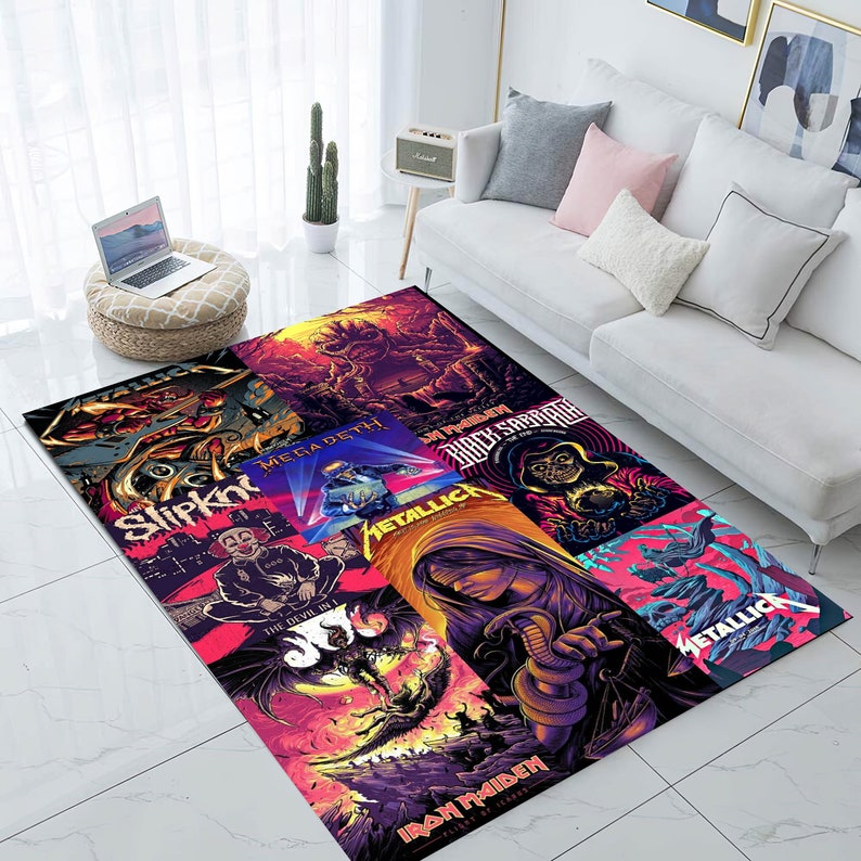 Rock Band Rug, Heavy Metal Rug, Metallica Rug, Iron Maiden Rug ...