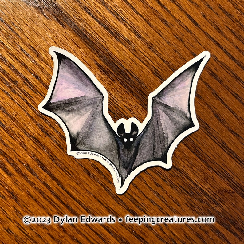 Vampire Bat Vinyl Sticker - Feeping Creatures by Dylan Edwards - Etsy