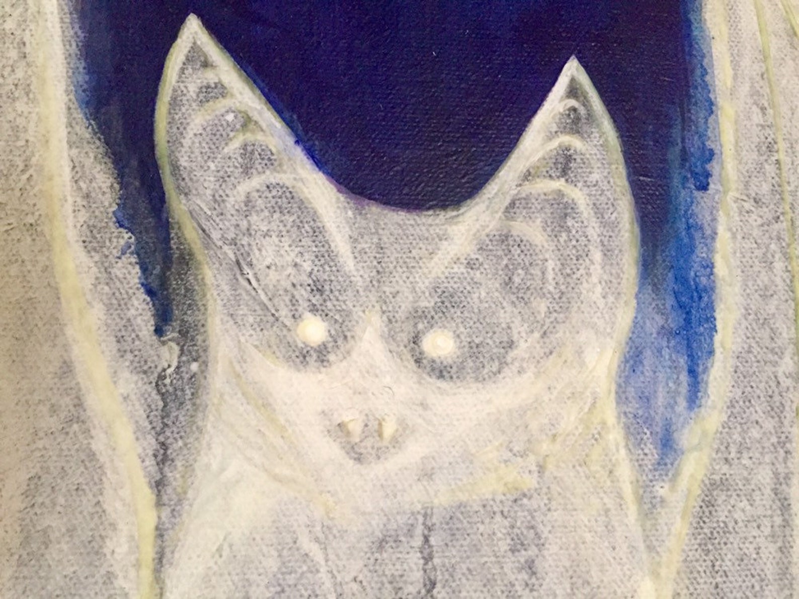 Glow-in-the-dark Vampire Ghost Bat Painting - Feeping Creatures Monster ...