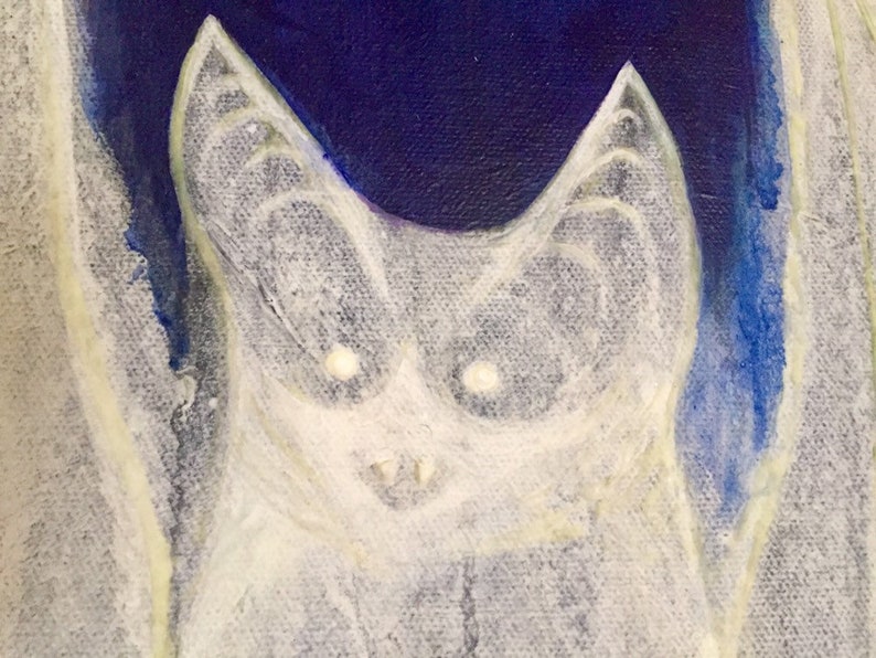 Glow-in-the-dark Vampire Ghost Bat Painting - Feeping Creatures Monster ...