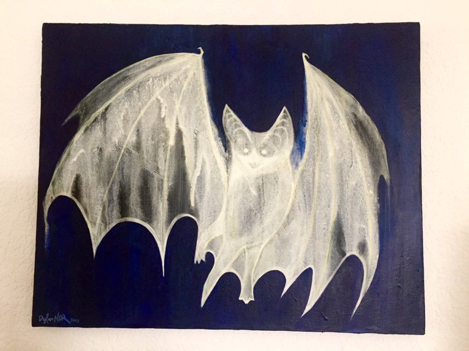 Glow-in-the-dark Vampire Ghost Bat Painting - Feeping Creatures Monster ...