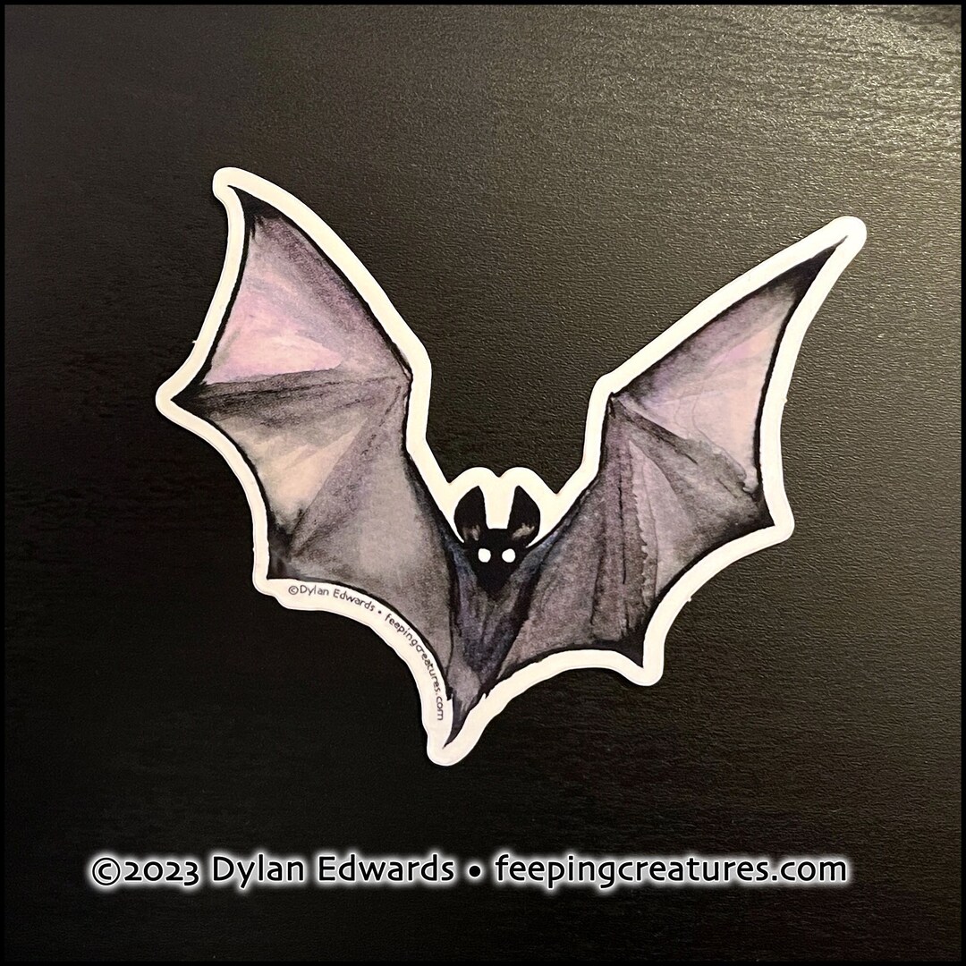 Vampire Bat Vinyl Sticker - Feeping Creatures by Dylan Edwards - Etsy