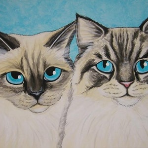 Multiple Pet Portrait Painting 11x14 - Custom Painted, Cat, Dog, Animal ...