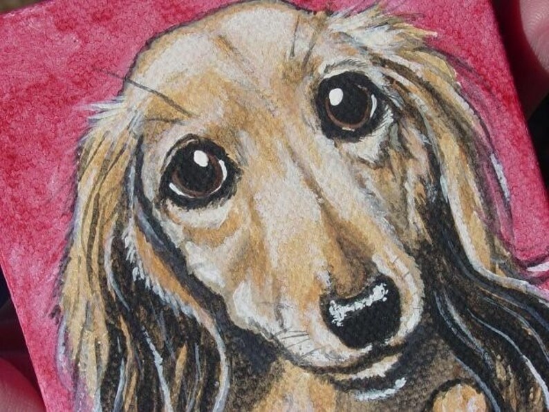 Mini Pet Portrait on Canvas - Custom - 3x3, Pet Memorial, Pet Loss ...