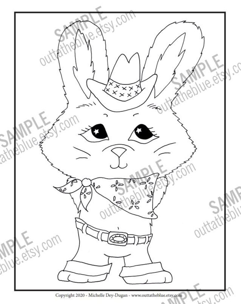 Wee Western Printable Coloring Pages for Kids Digital Upload | Etsy