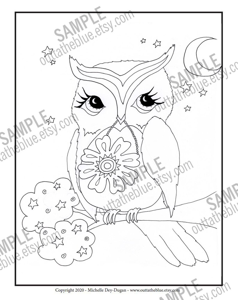 Woodland Whimsy Printable Coloring Pages for kids digital | Etsy