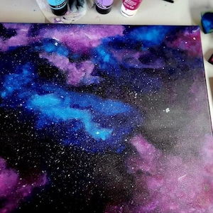 Galaxy Acrylic Painting Original Canvas - Etsy