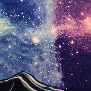 Split Galaxy Art Print | Original Acrylic Space Painting (5x7) - Etsy