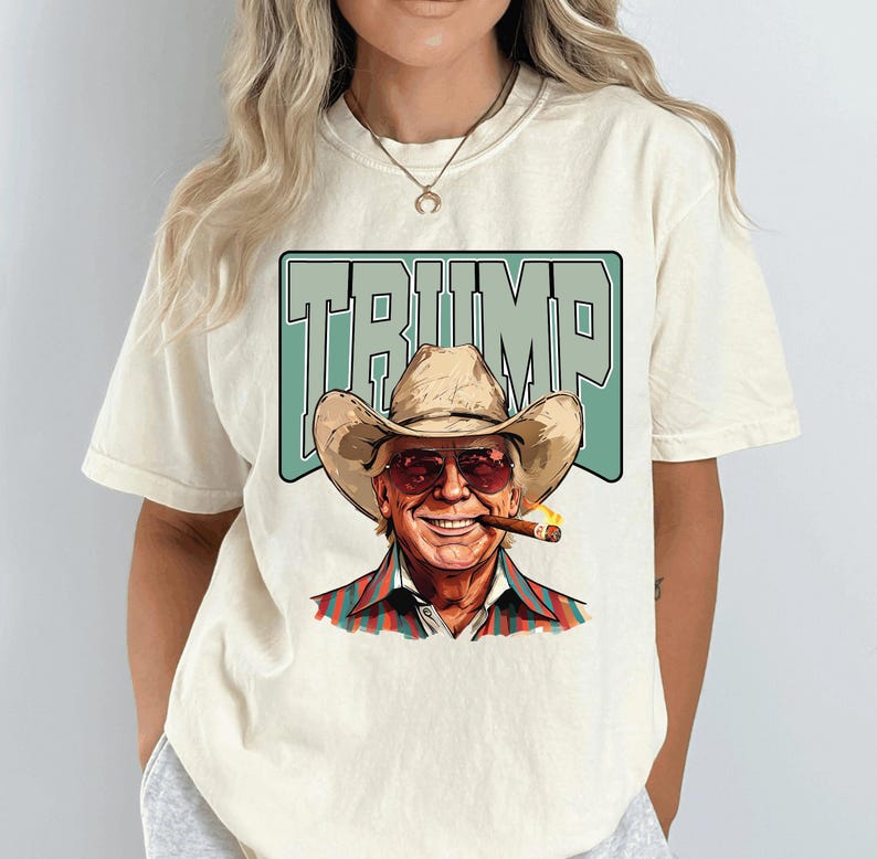 Trump Cowboy Png, MAGA Trump President Png, Cowboy Western Instant ...