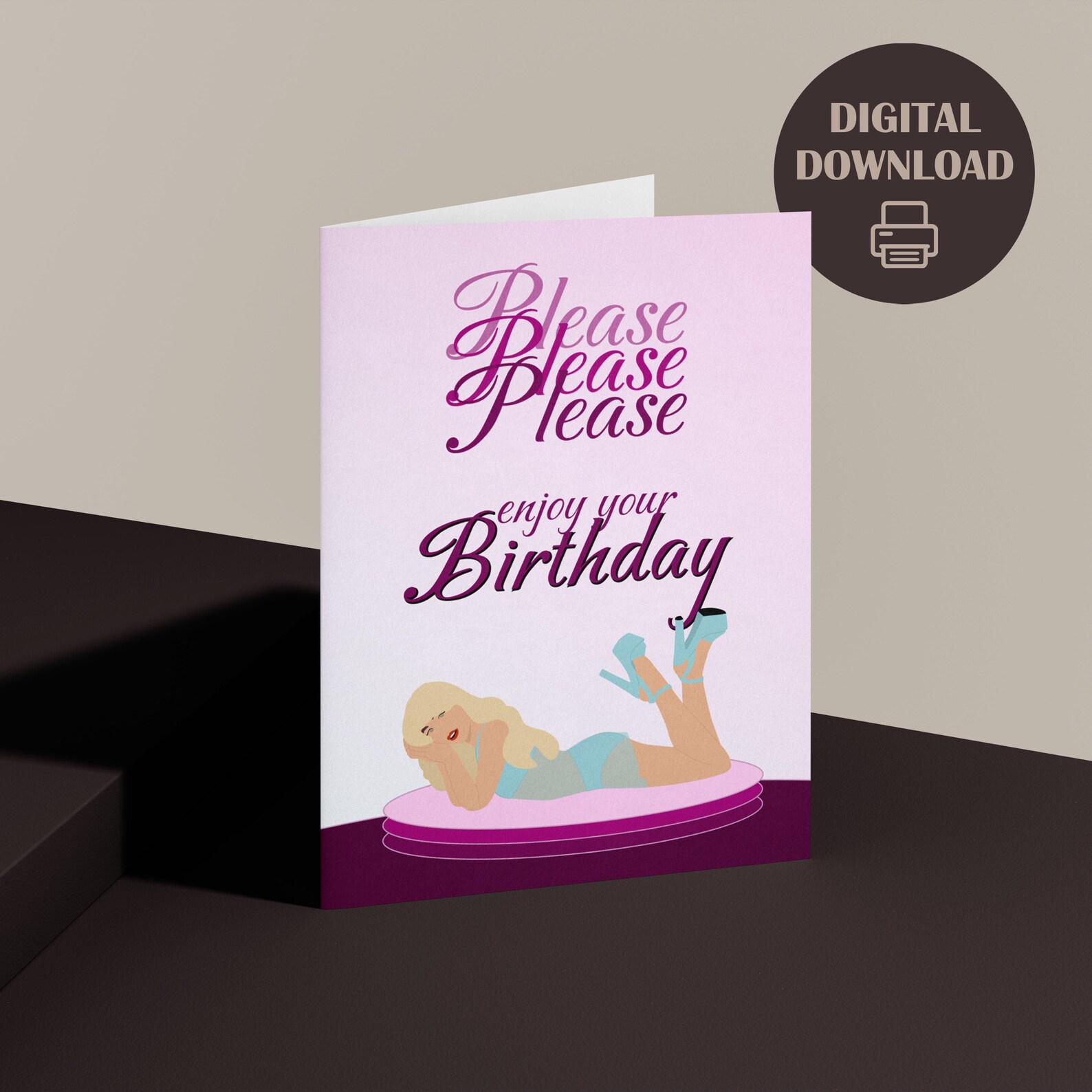 Sabrina Carpenter Birthday Card DIGITAL Download Please Enjoy Your ...