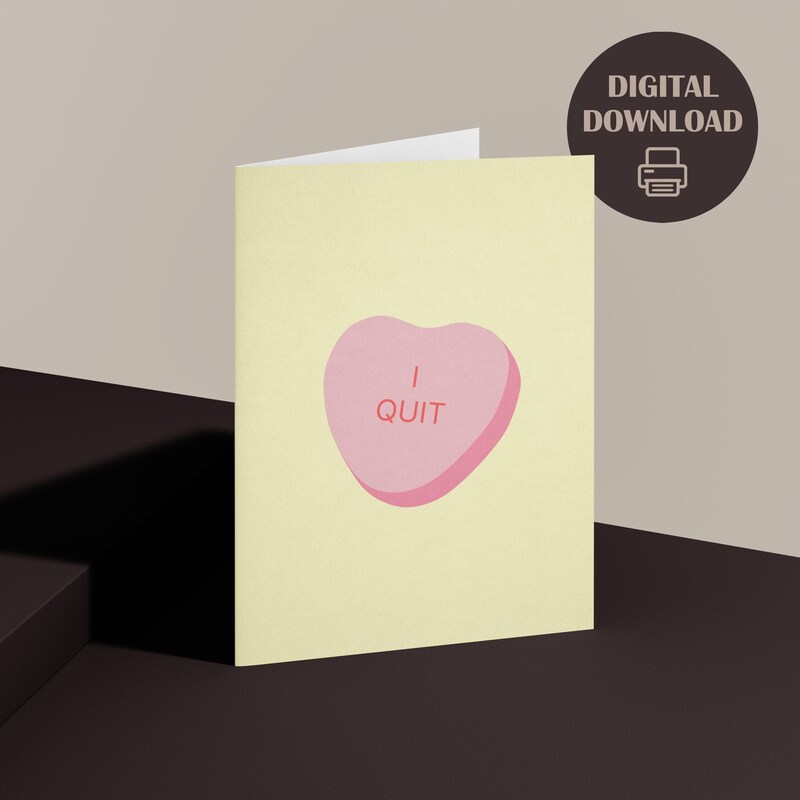 I Quit Card - Etsy