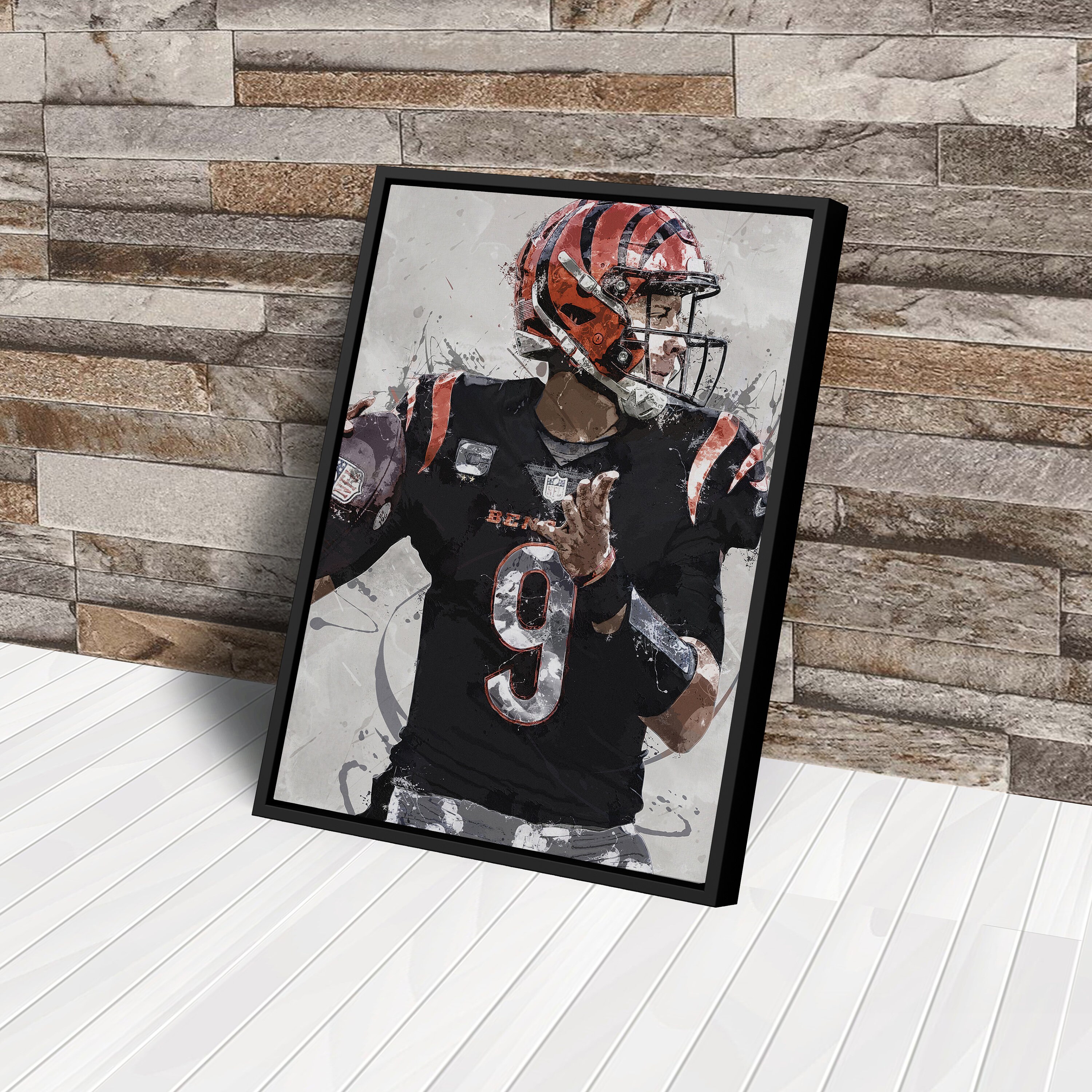 Joe Burrow Poster, Cincinnati Bengals Canvas Print, Framed Poster, Kids ...
