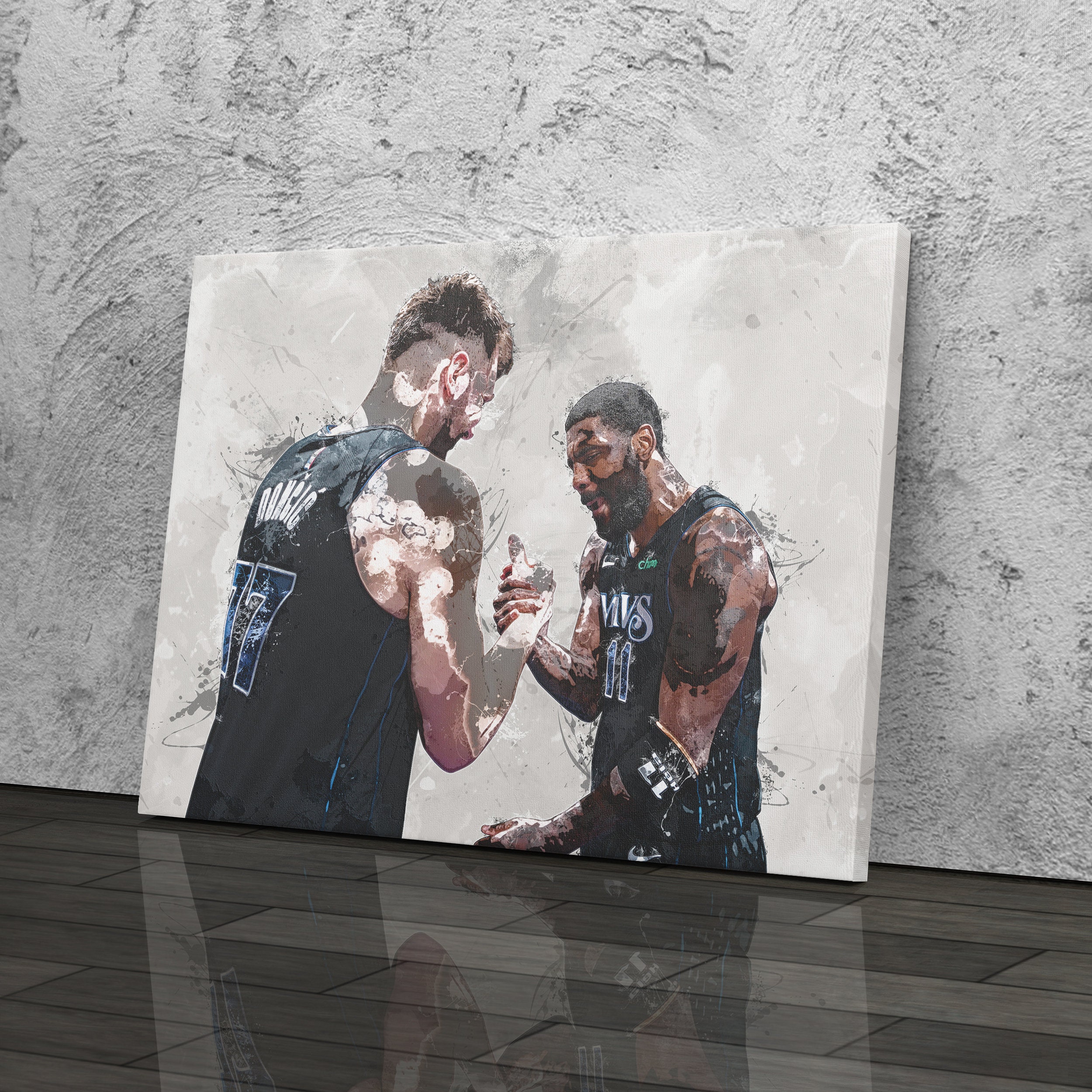 Luka Doncic Kyrie Irving Poster, Dallas Mavericks, Canvas Print, Framed ...