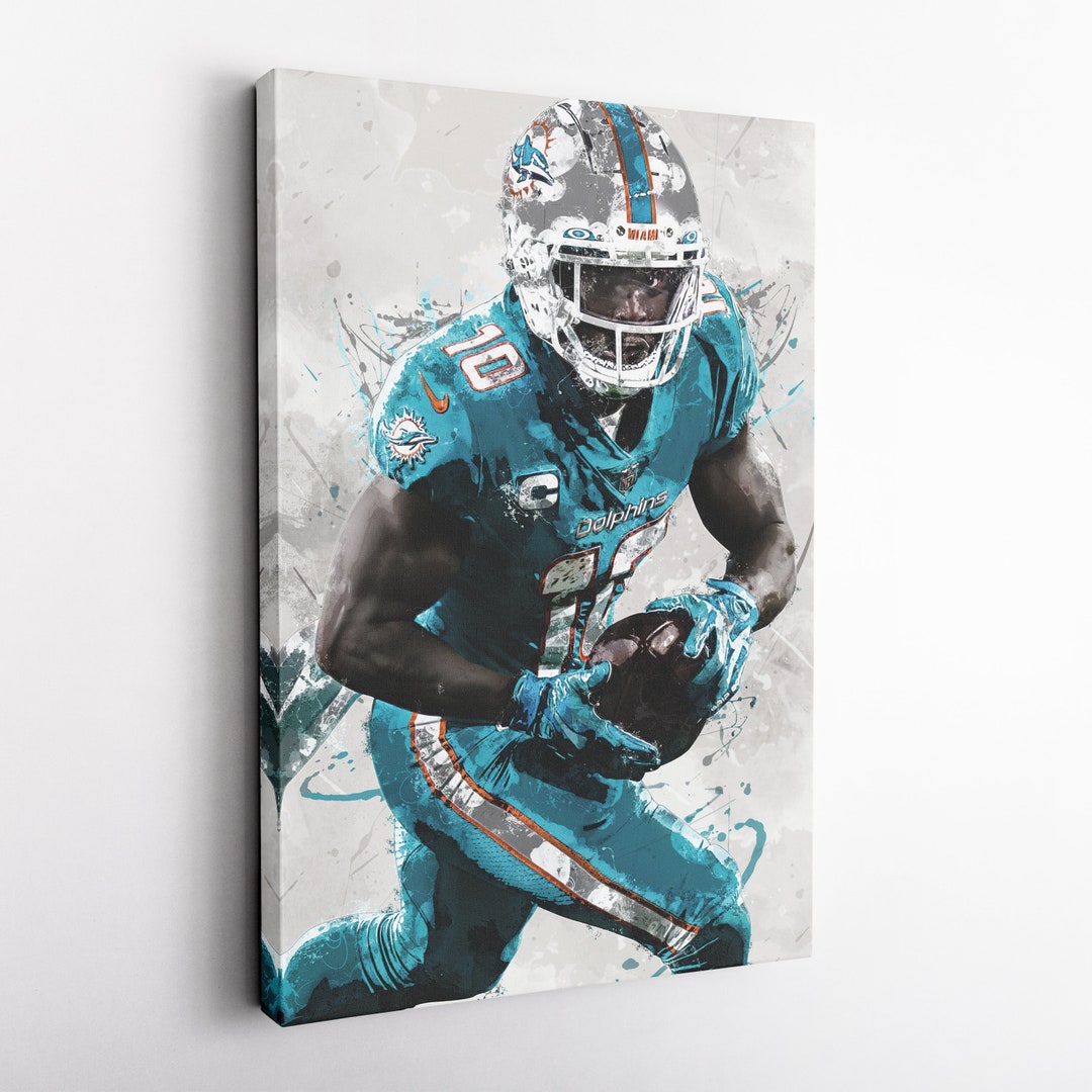 Tyreek Hill Poster, Miami Dolphins - Canvas Print, Framed Poster, Kids ...