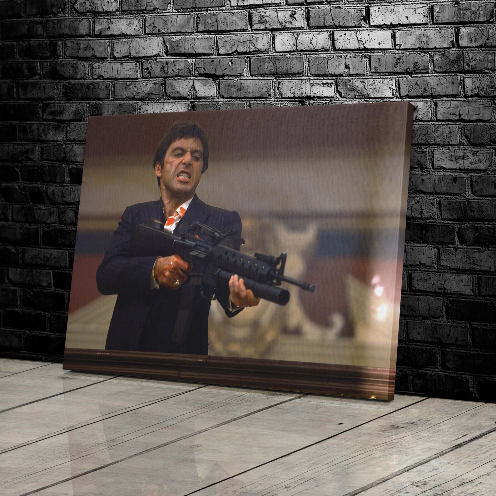 Scarface Poster Say Hello to My Litttle Friend Tony Montana Movie Hand ...