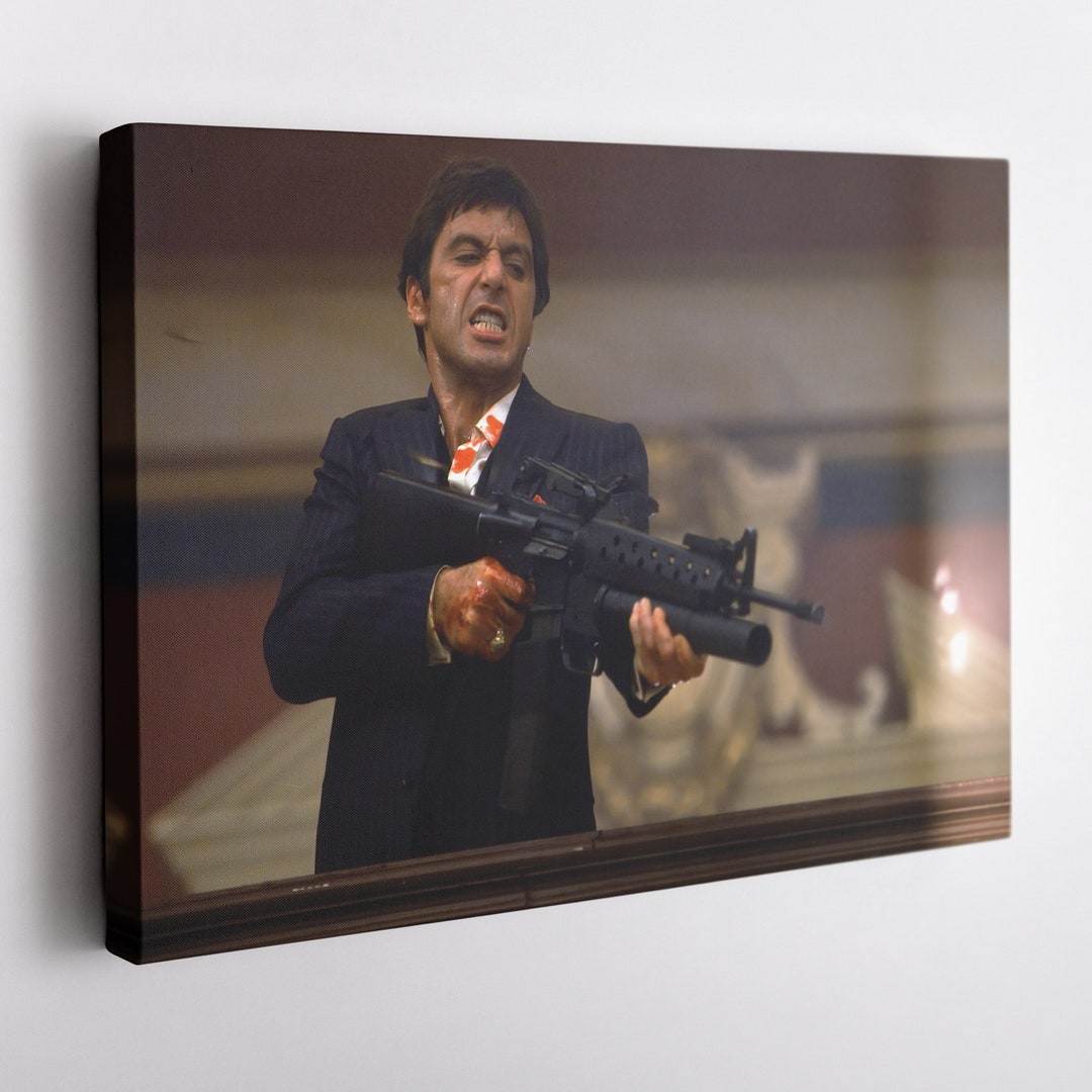 Scarface Poster Say Hello to My Litttle Friend Tony Montana Movie Hand ...