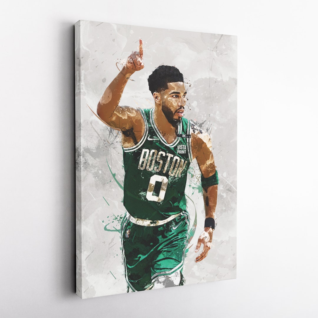 Jayson Tatum Poster, Boston Celtics - Canvas Print, Framed Poster, Kids ...