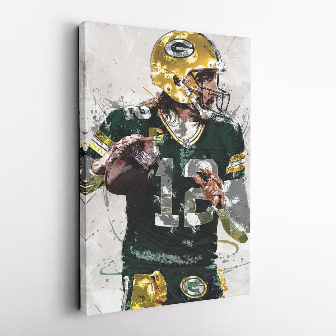 Aaron Rodgers Poster, Green Bay Packers - Canvas Print, Framed Poster ...