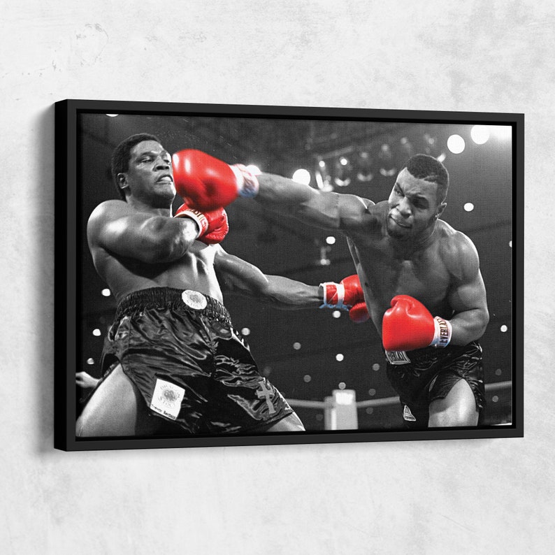 Mike Tyson Vs Trevor Berbick Poster Boxing Hand Made Posters Canvas ...