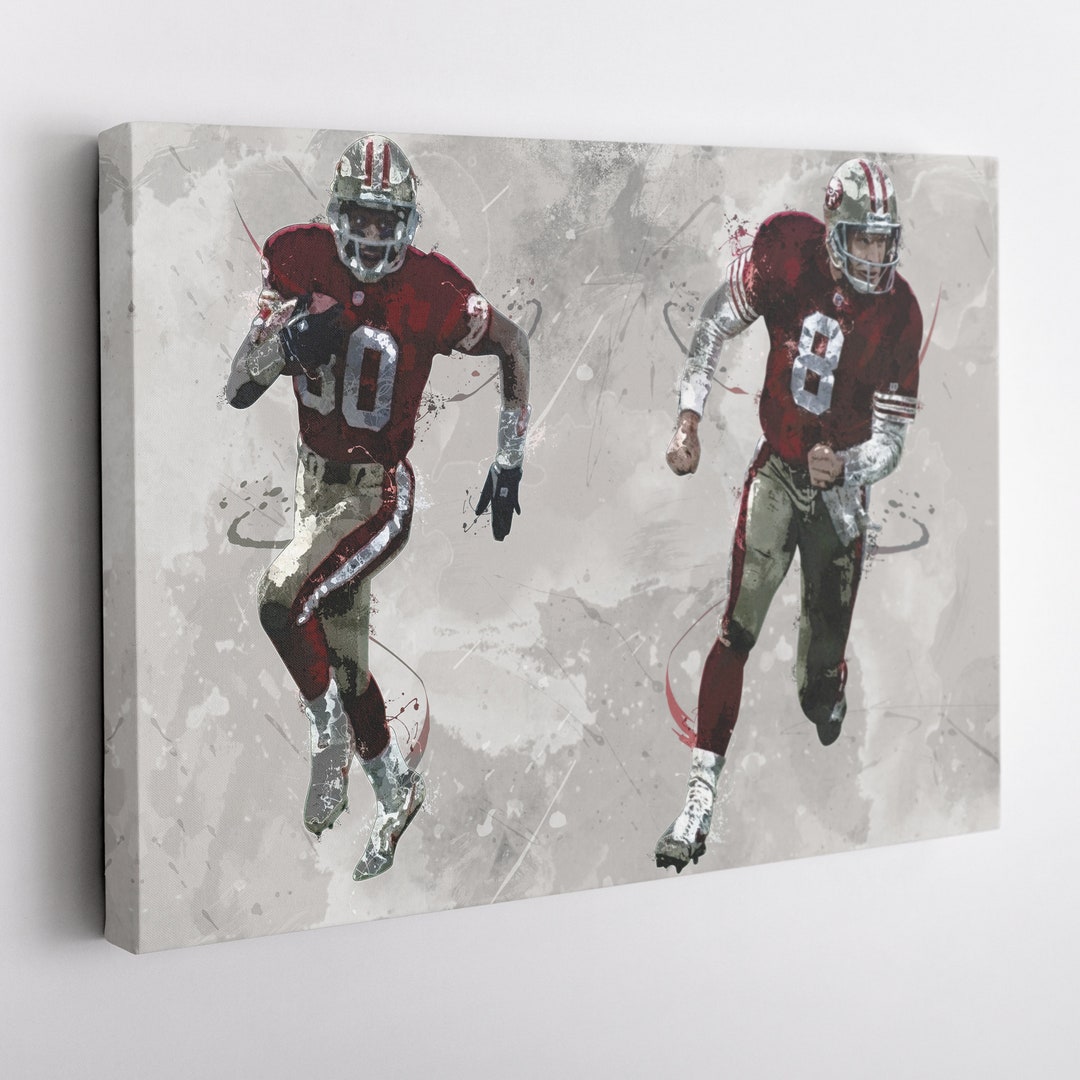 Steve Young Jerry Rice Poster, San Francisco 49ers, Canvas Print ...