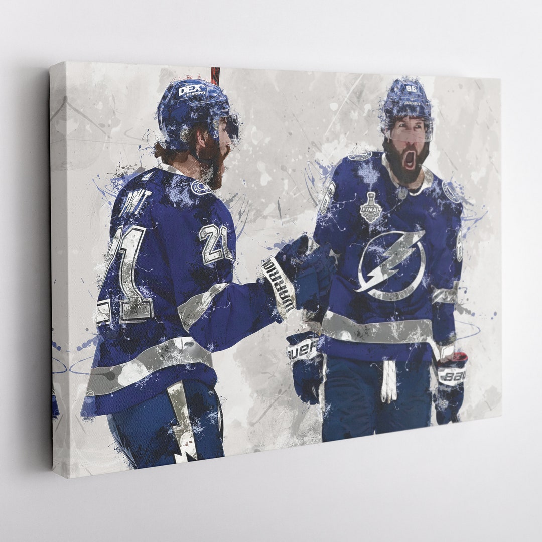 Brayden Point Nikita Kucherov Poster, Tampa Bay Lightning, Canvas Print ...