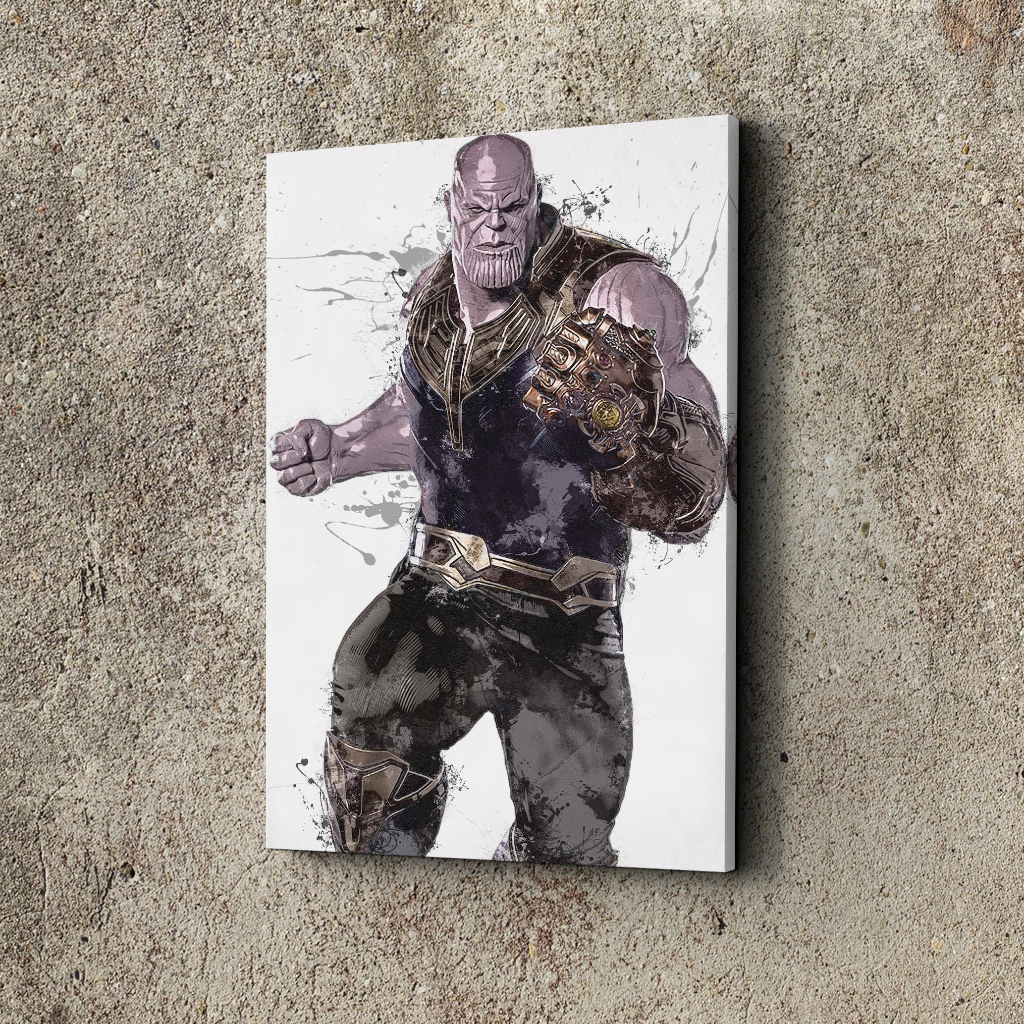 Thanos Poster Marvel Superhero Comics Painting Hand Made Posters Canvas ...