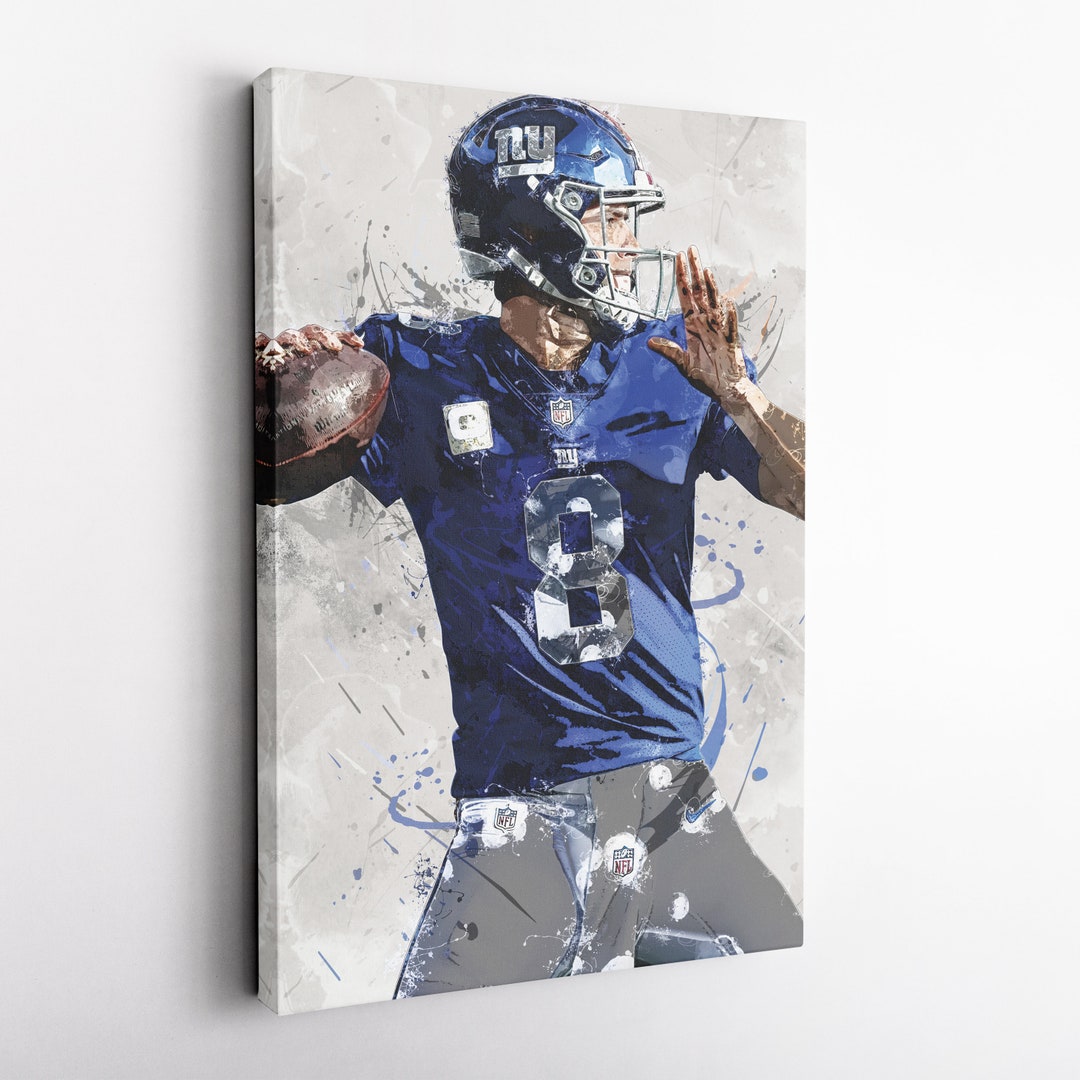 Daniel Jones Poster, New York Giants - Canvas Print, Framed Poster ...